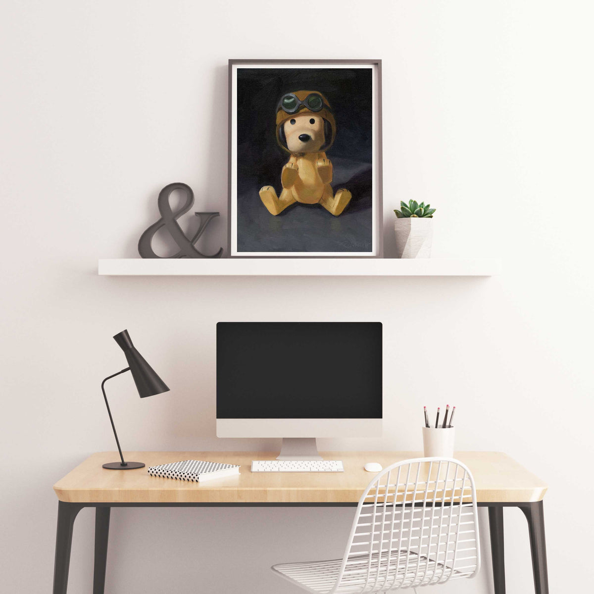 Snoopy dog art gift, Snoopy 1960s toy art print - Print from Oil Paint – Rubenacker Studios