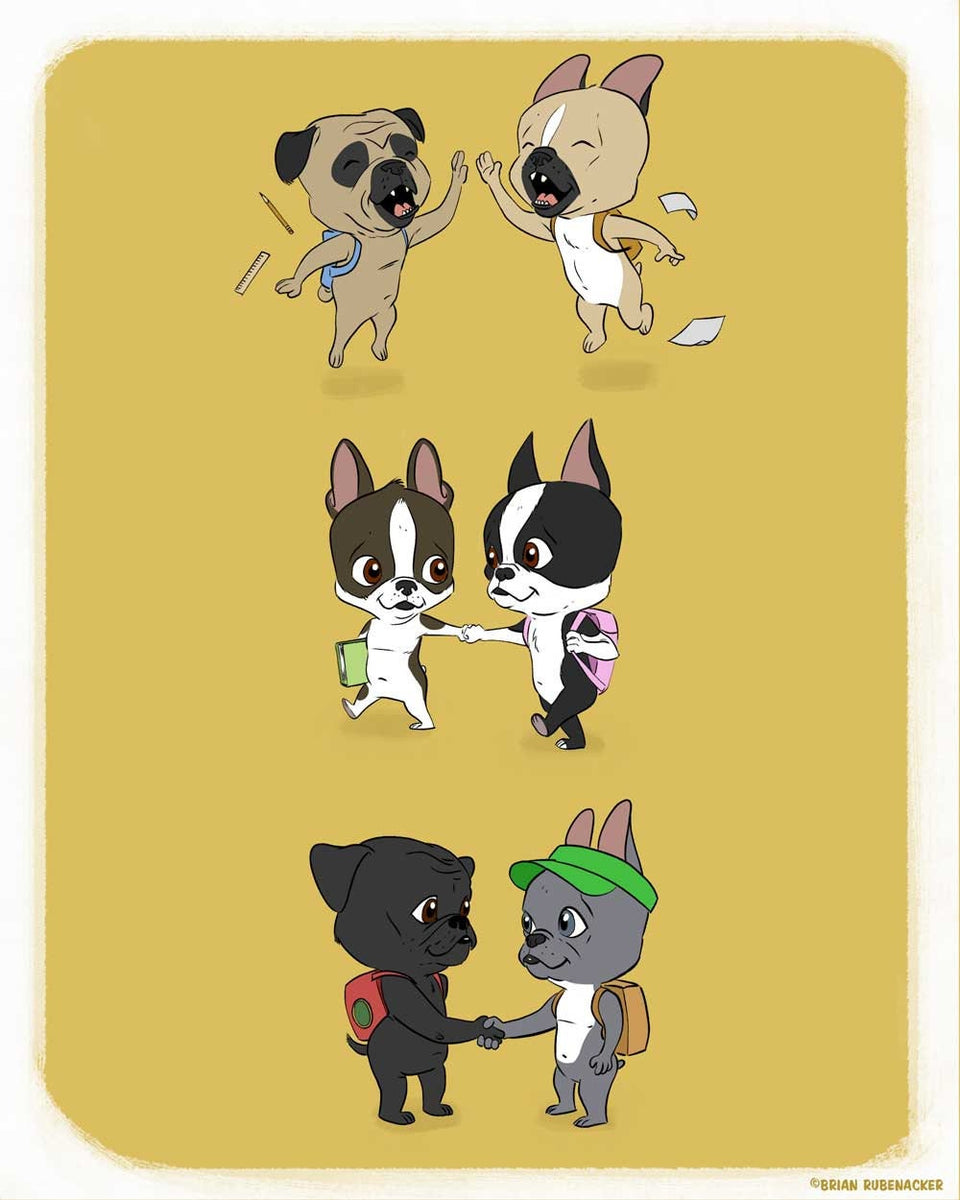 Teacher gift, classroom greetings, dog wall art print, school house do – Rubenacker Studios